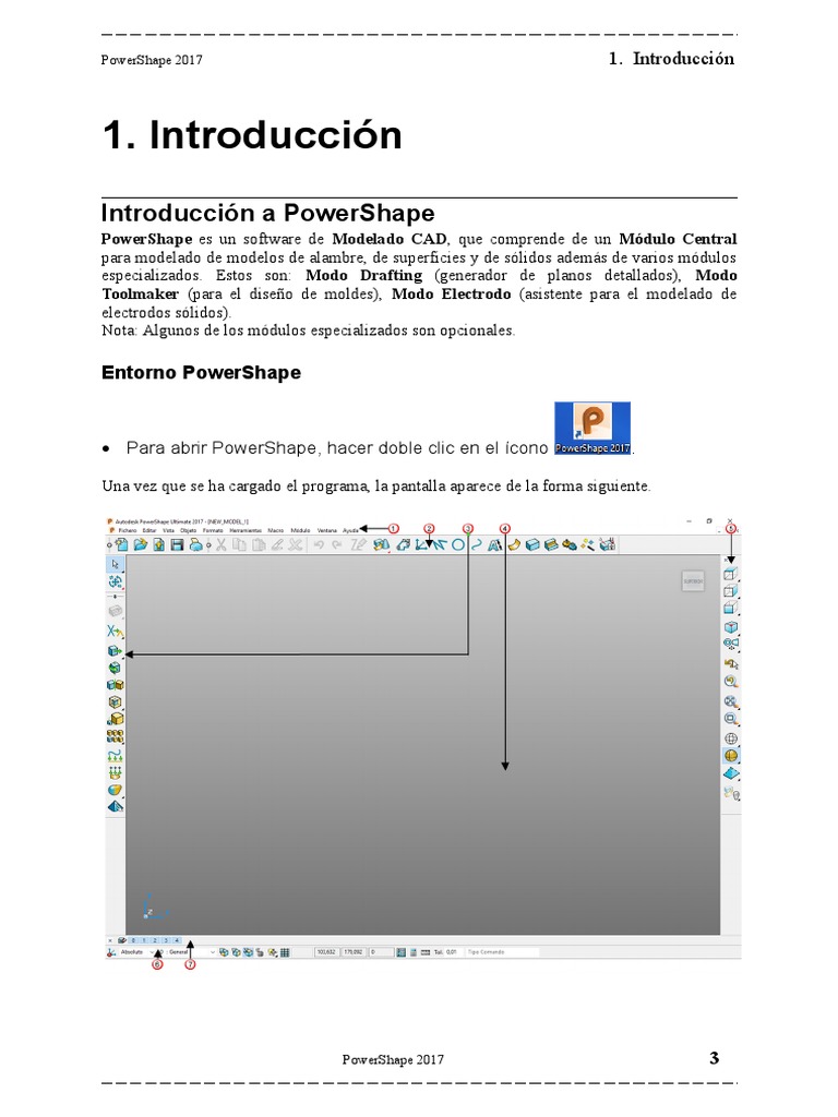 Guía de Laboratorio PowerSHAPE # 1. - Introducción (2017) | PDF | Ventana (informática) | Point ...