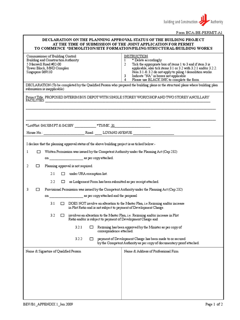 Bca Be Permit A1 | PDF | Government | Business