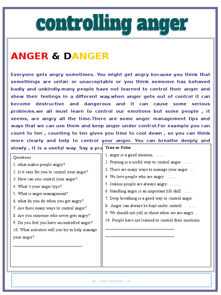 Anger Management Strategies Explained | PDF | Anger | Psychology
