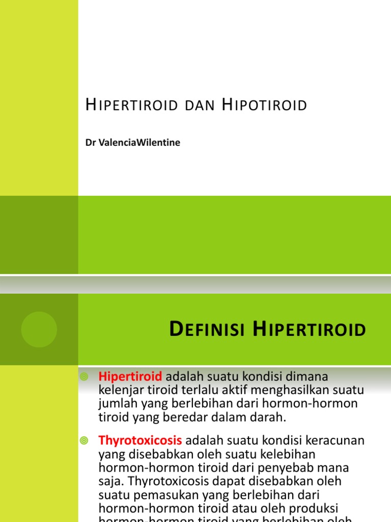 Hipertiroid Dan Hipotiroid | PDF