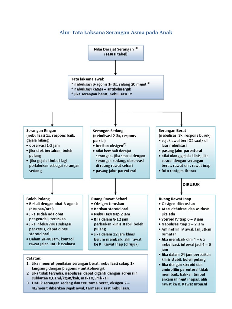 Alur Tata Laksana Serangan Asma Pada Anak PDF | PDF