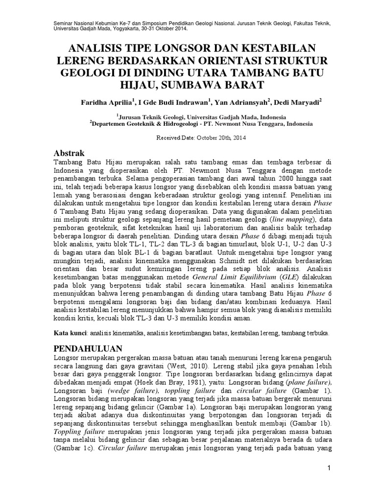 Analisis Tipe Longsor PDF | PDF | Ilmu Sosial | Sains & Matematika