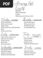 Housekeeping Duty Roster Template in Word, Google Docs - Download | PDF