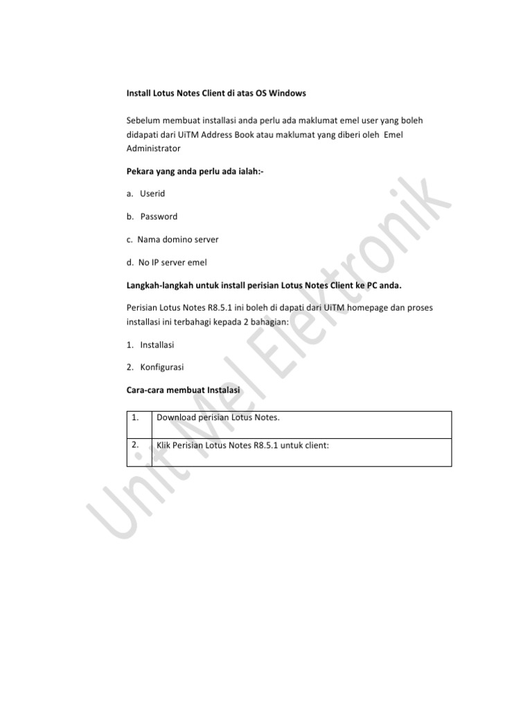 Cara Install Lotus Notes Client | PDF