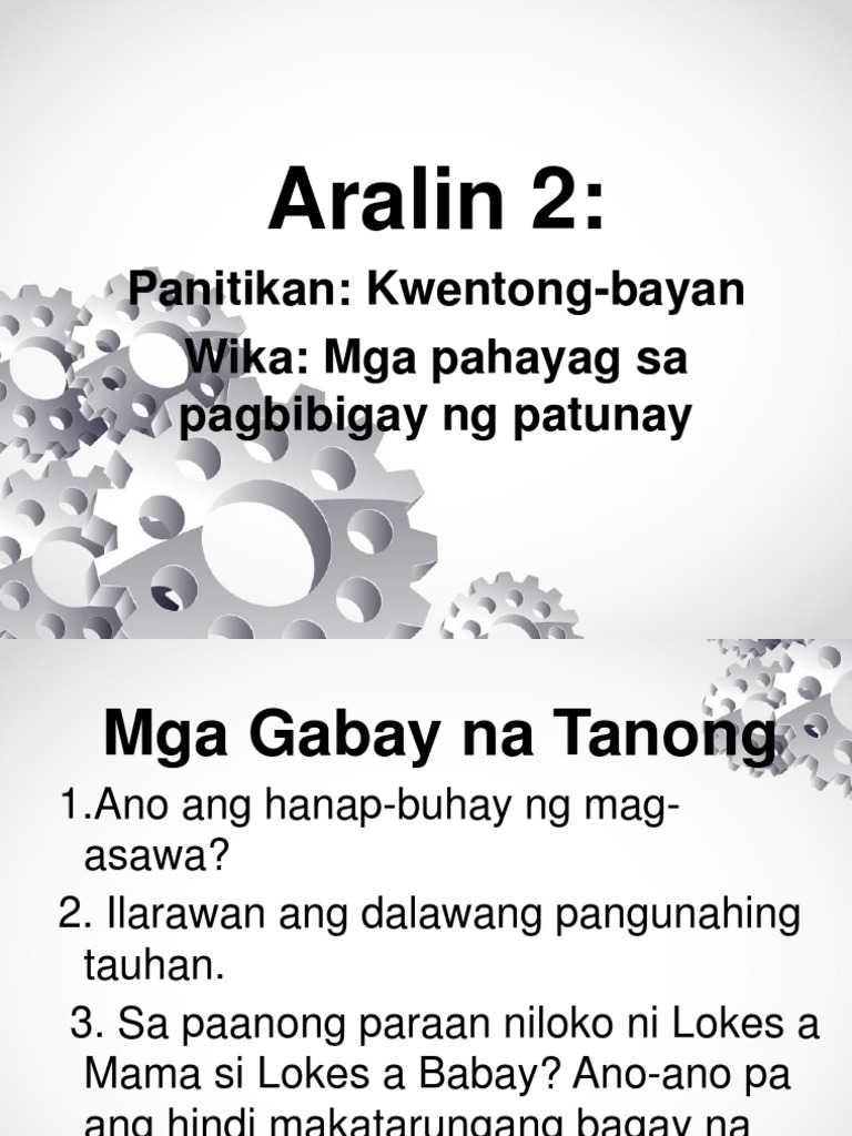 Aralin 2 First Grading | PDF