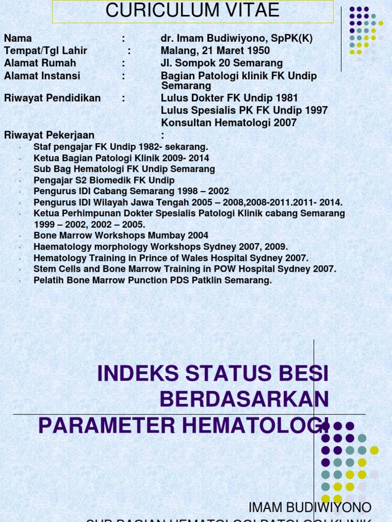 Indeks Status Besi - Finaldr Imam B | PDF