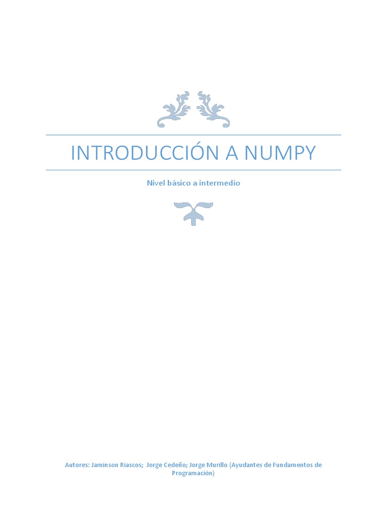 Arreglos N-Dimensionales (Numpy) | PDF | Estructura de datos de matriz | Matriz (Matemáticas)