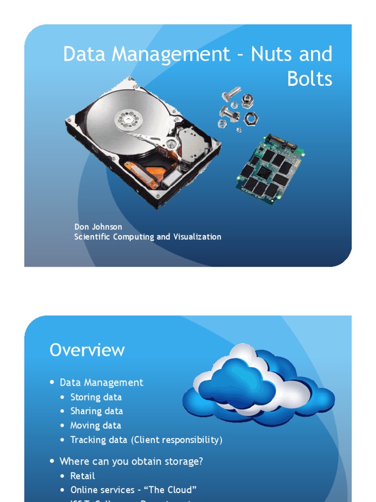 A Comprehensive Guide to Data Management Tools, Storage Options and Best Practices | PDF | File ...