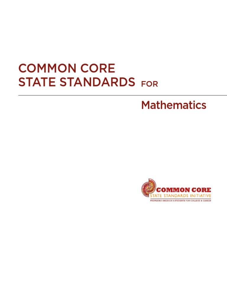 Common Core State Standards: Mathematics | PDF