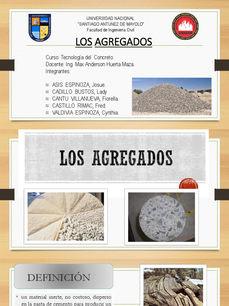 Presentacióon de Los Agregados | Minerales | Densidad