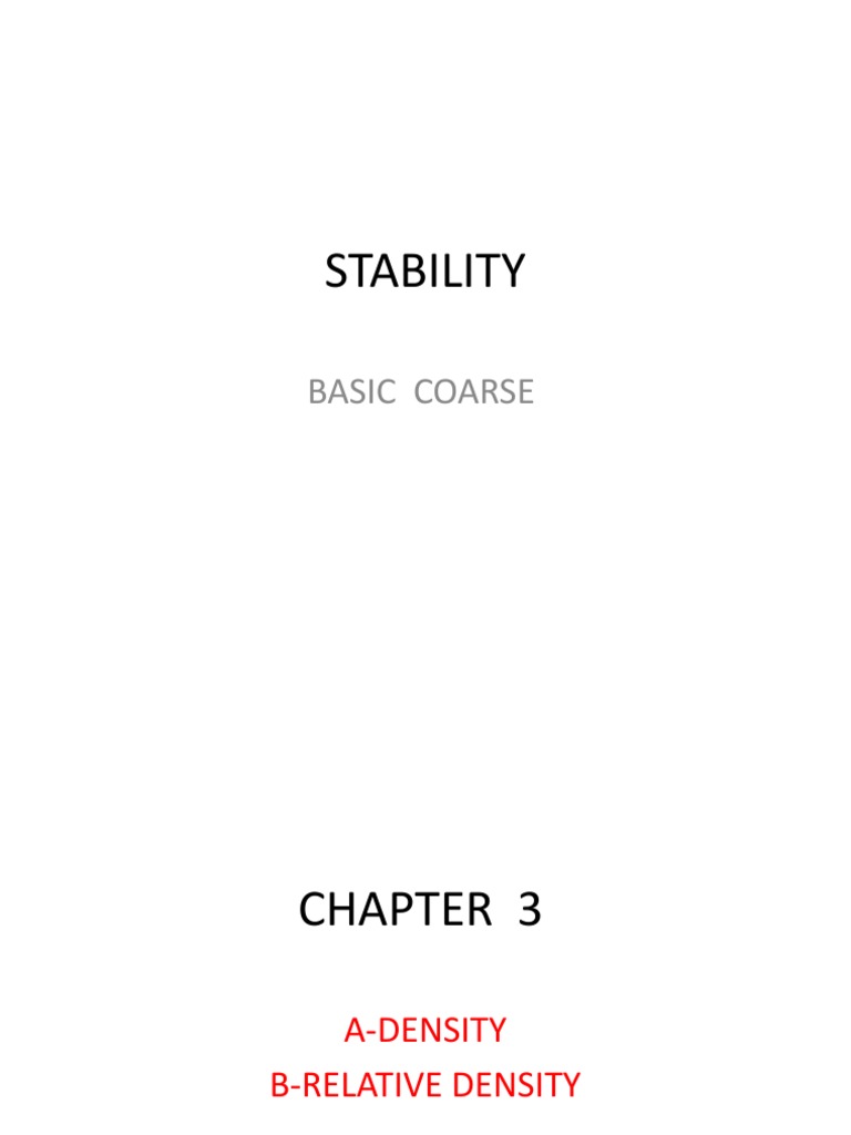 Stability: Basic Coarse | PDF | Nature