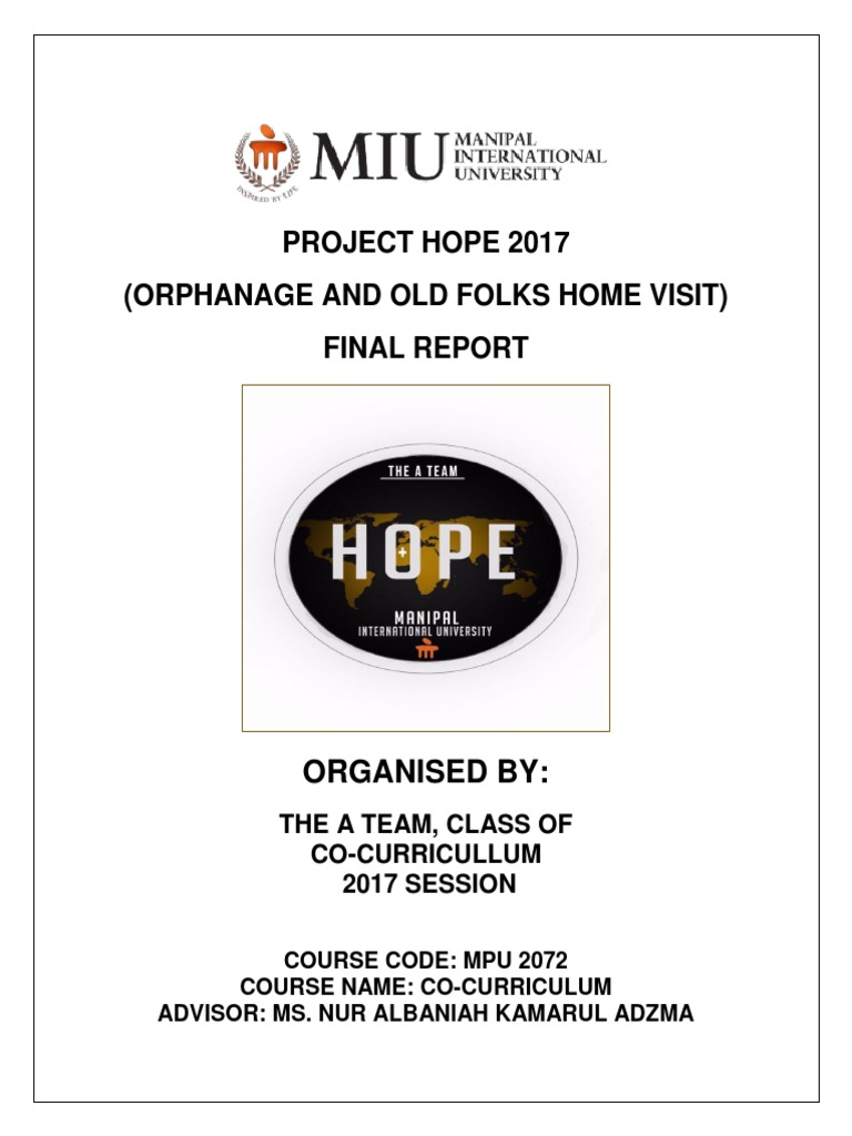 Sample Orphanage Report | PDF | Engineering | Business