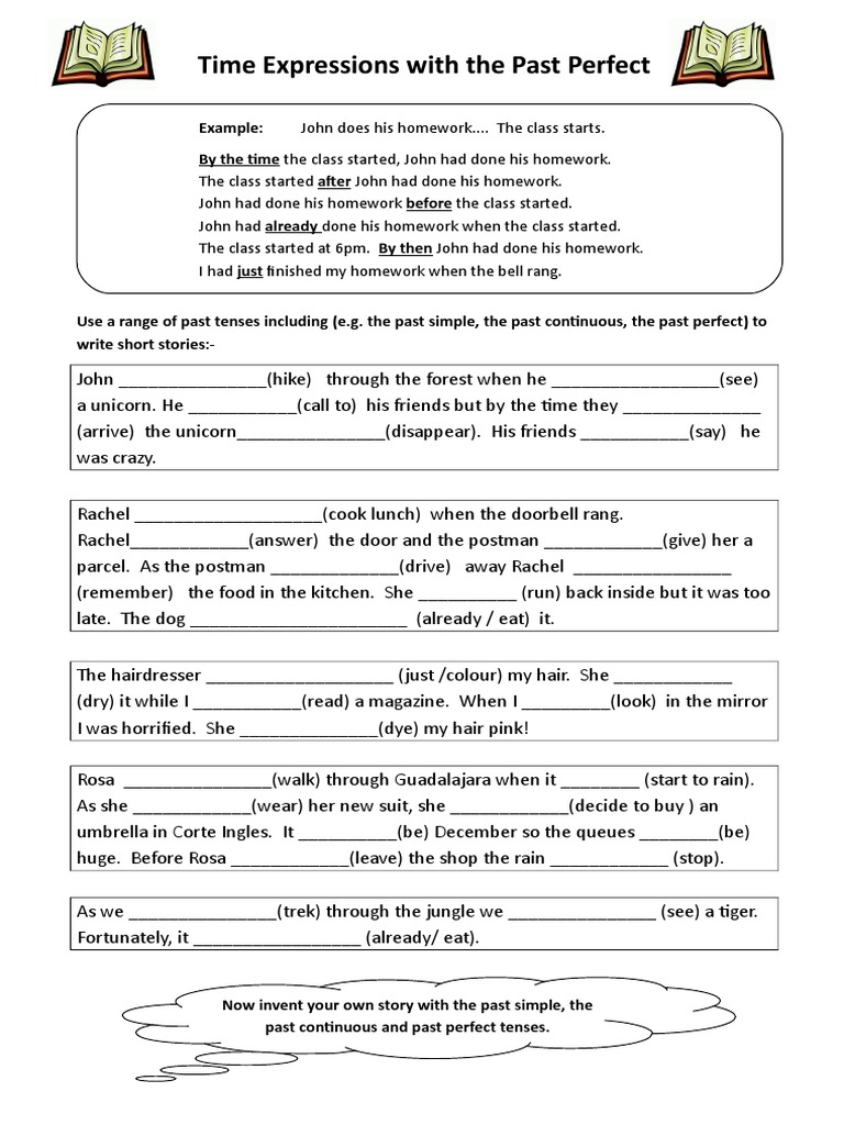 The Past Perfect Tense Fun Activities Games Information Gap Activities ...