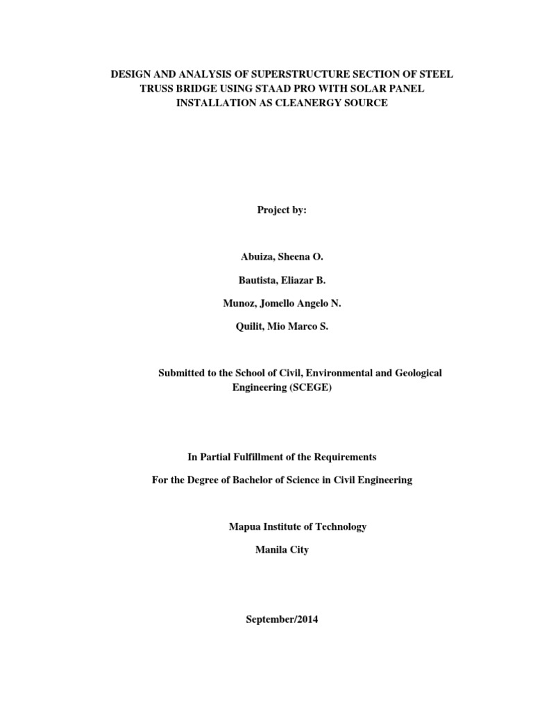 Design and Analysis of Superstructure Section of Steel Truss Bridge ...