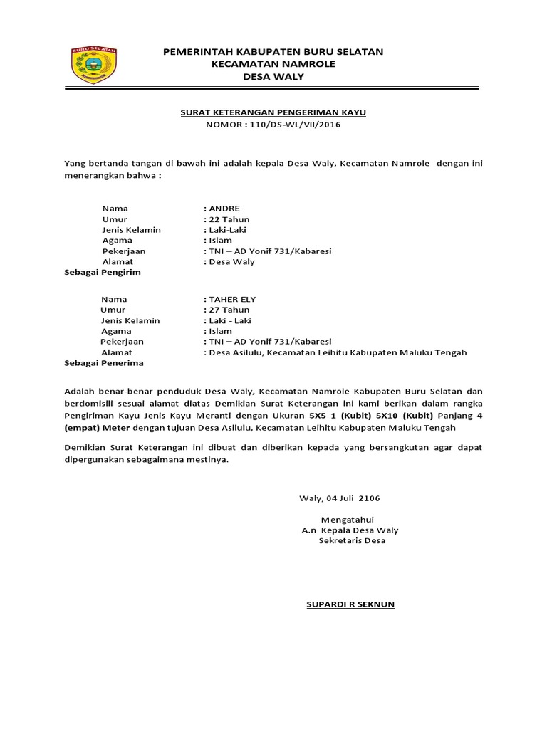 Surat Keterangan Kayu | PDF | Agama & Spiritualitas