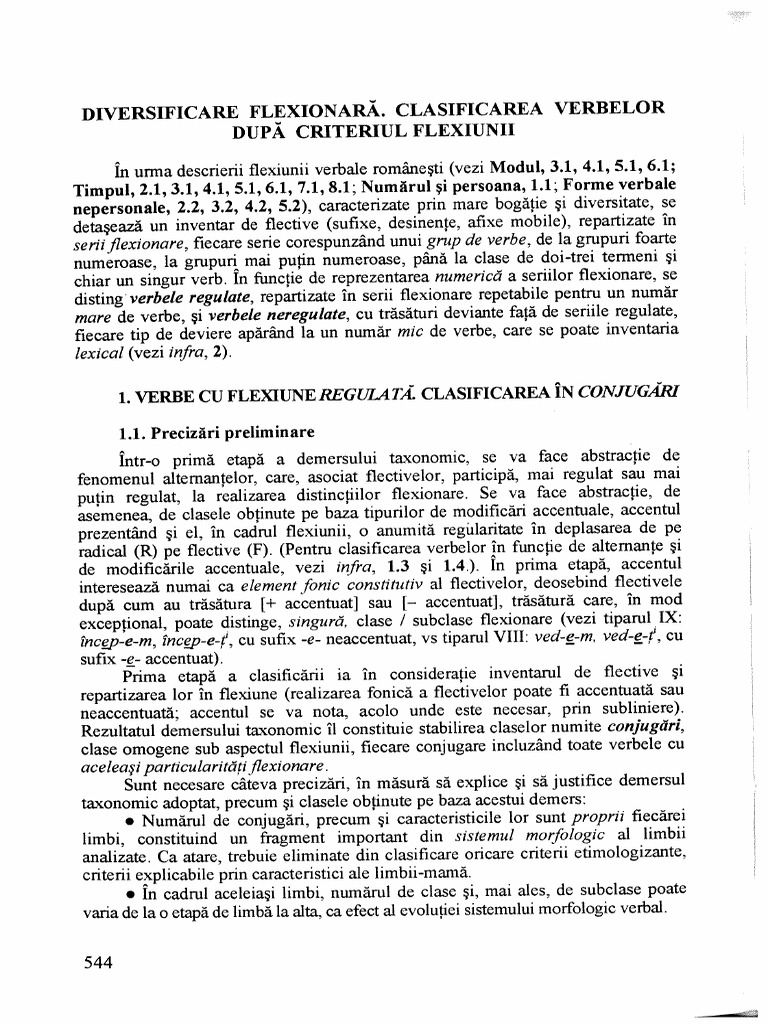 Conjugarea Verbelor | PDF