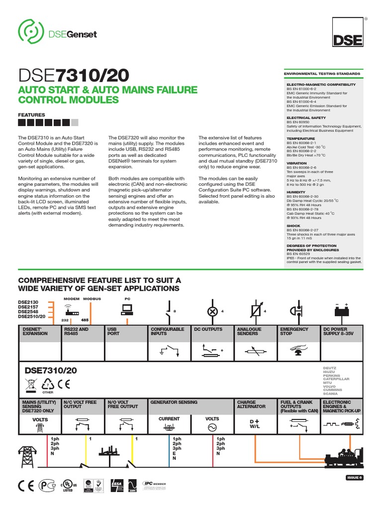 DSE7310 DSE7320 Data Sheet PDF | PDF