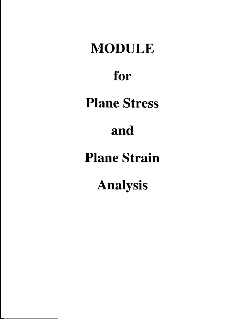 Plane Stress & Plane Strain Example | PDF | Chemical Engineering ...