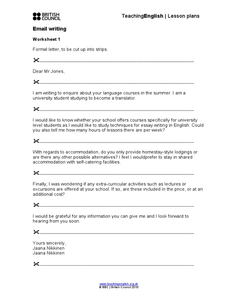Email Writing Worksheets PDF | PDF