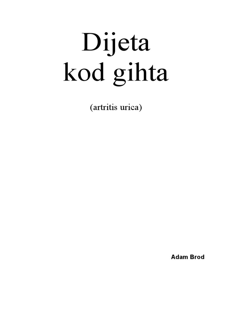 Dijeta Kod Gihta HR PDF | PDF