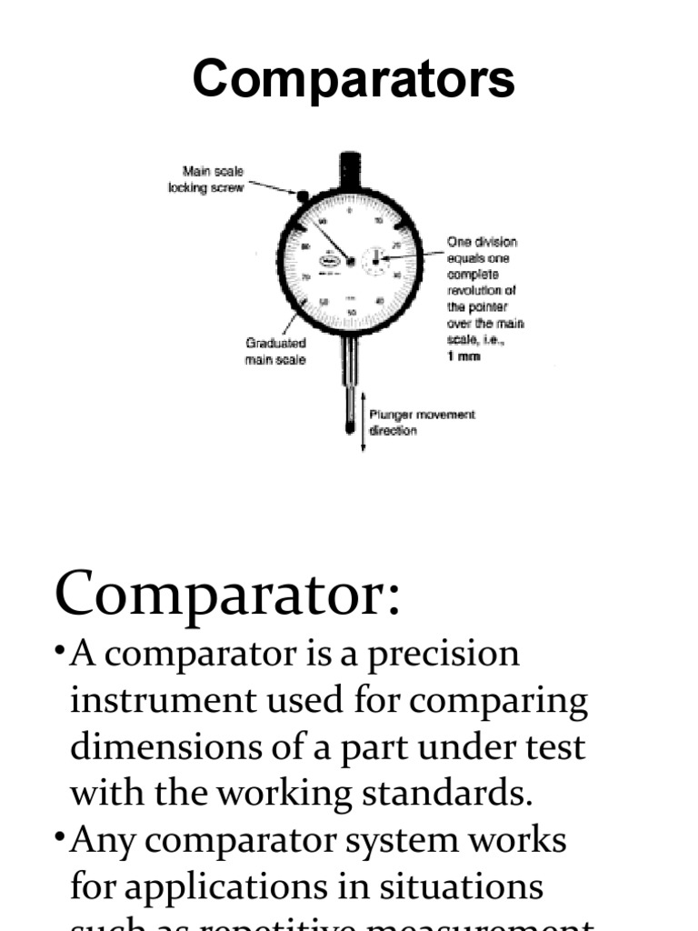 Comparators | PDF | Accuracy And Precision | Engineering Tolerance