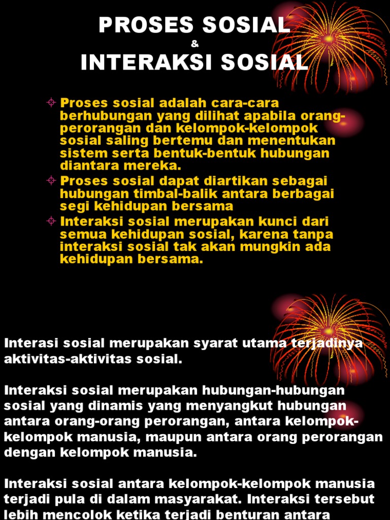 Proses Sosial Dan Interaksi Sosial | PDF