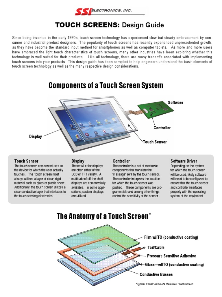 Touch Screen Design Guide | PDF | Touchscreen | Electrical Conductor