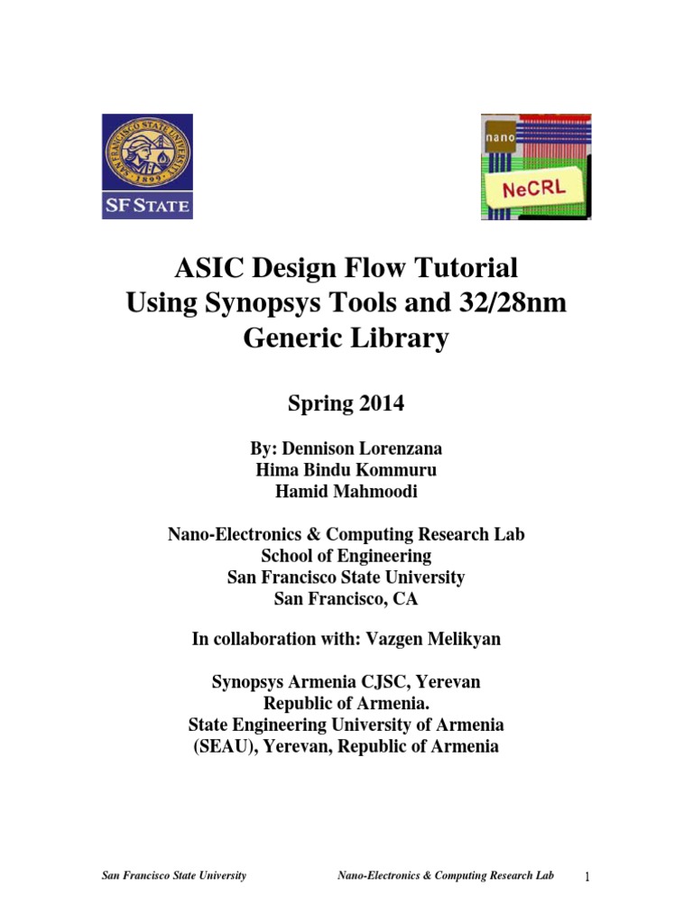 Asic Design Flow Tutorial 3228gl | PDF | Mosfet | Cmos