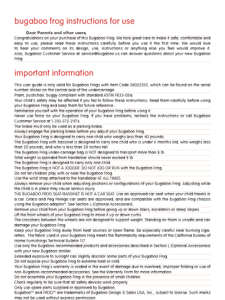 Bugaboo Manual | PDF | Nature
