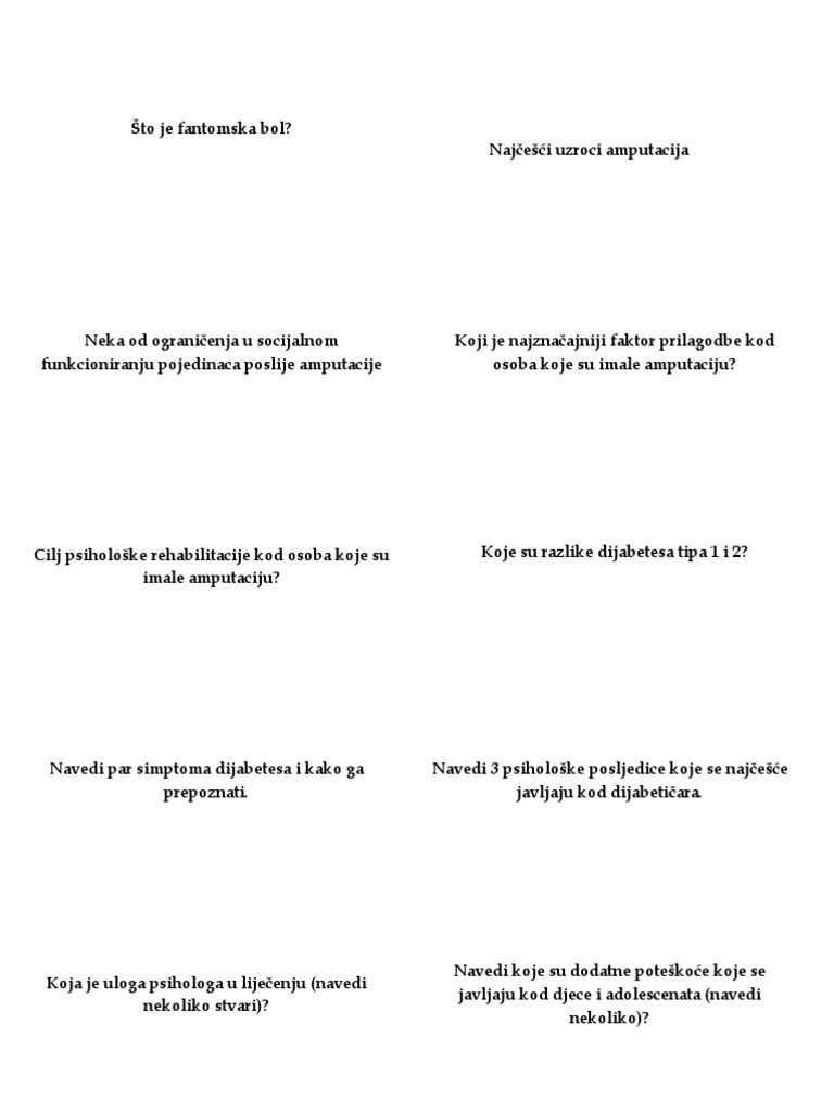 Najčešći Uzroci Amputacija | PDF