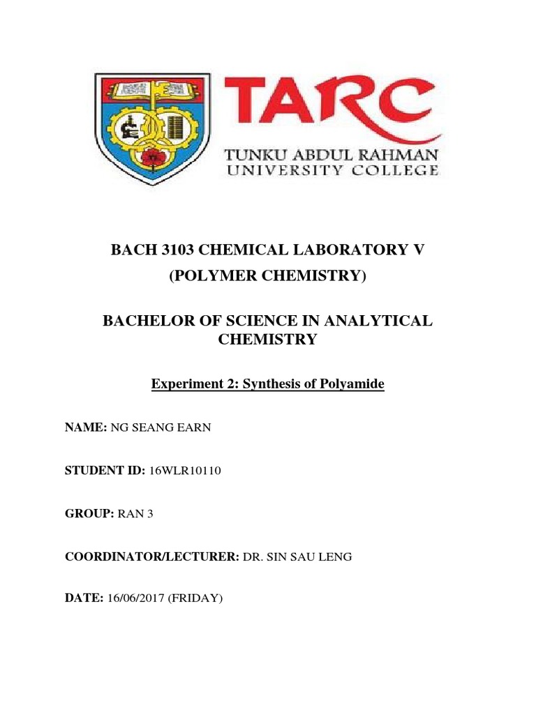 Synthesis of Polyamide | PDF | Nylon | Polymerization