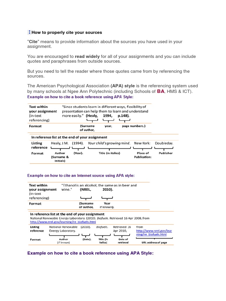 Proper APA Citation Guide | PDF
