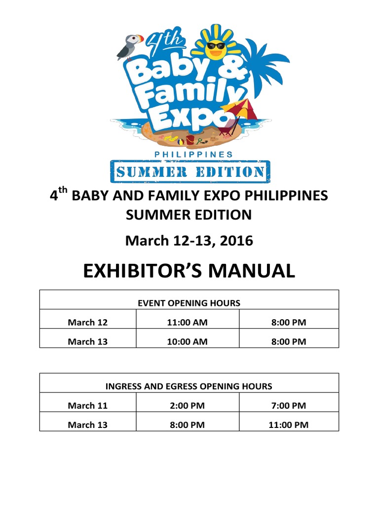 Sample Exhibitors Manual | PDF | Metro Manila | Makati