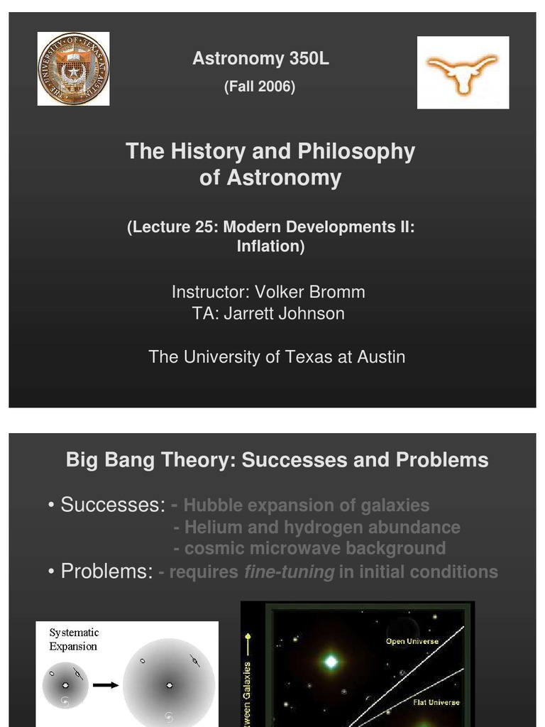 The History and Philosophy of Astronomy Lecture 25: Modern Developments ...