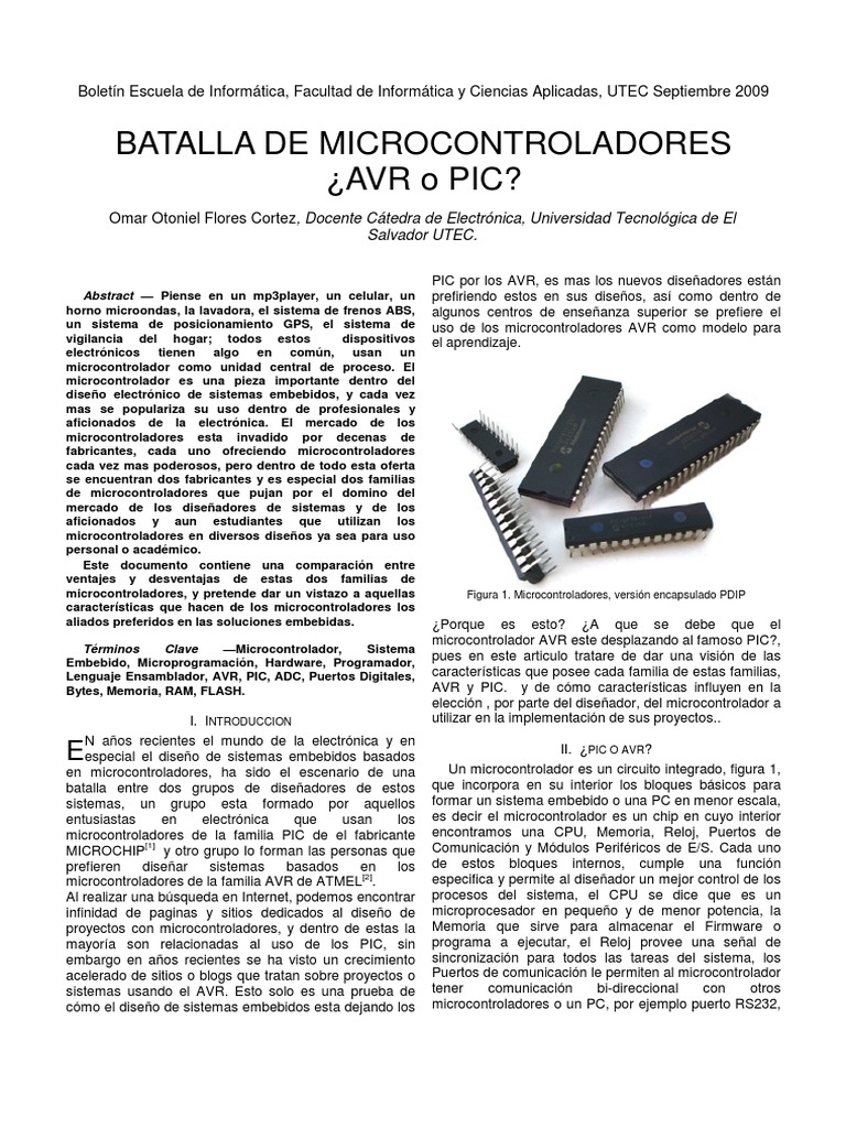AVR Vs PIC PDF | PDF
