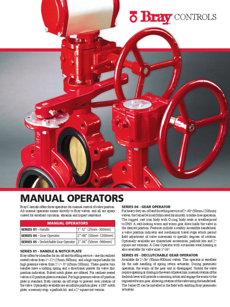 Bray Controls - Manual Operators | PDF | Valve | Mechanical Engineering