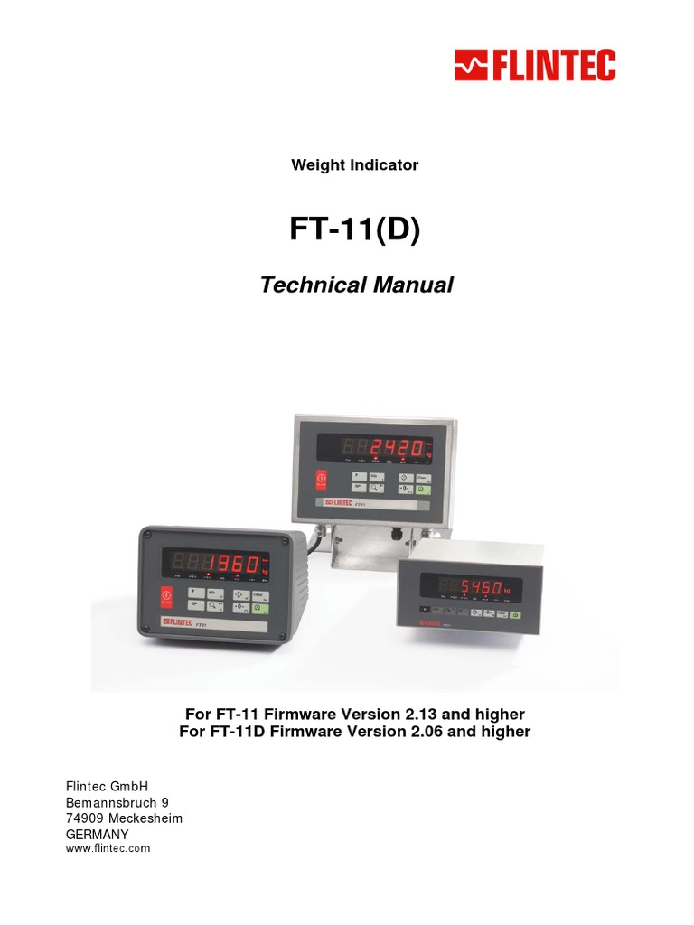 FT 11d Indicator Manual en PDF | PDF | Power Supply | Electrical Connector