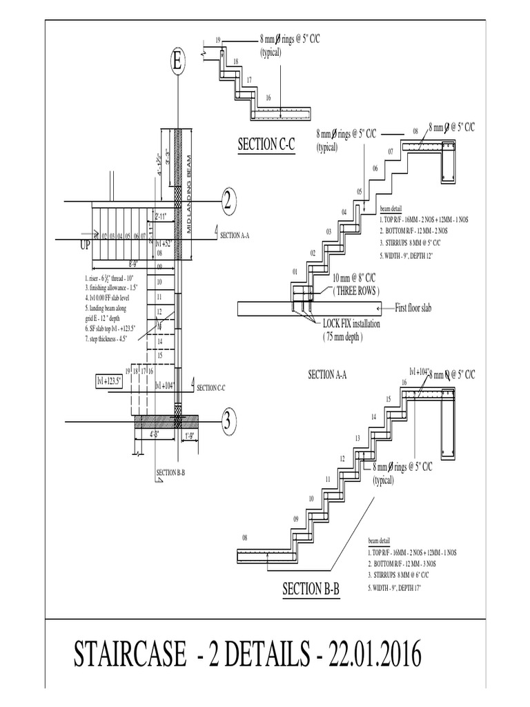 STAIRCASE - 2 DETAILS - 22.01.2016: Section C-C | PDF | Nature