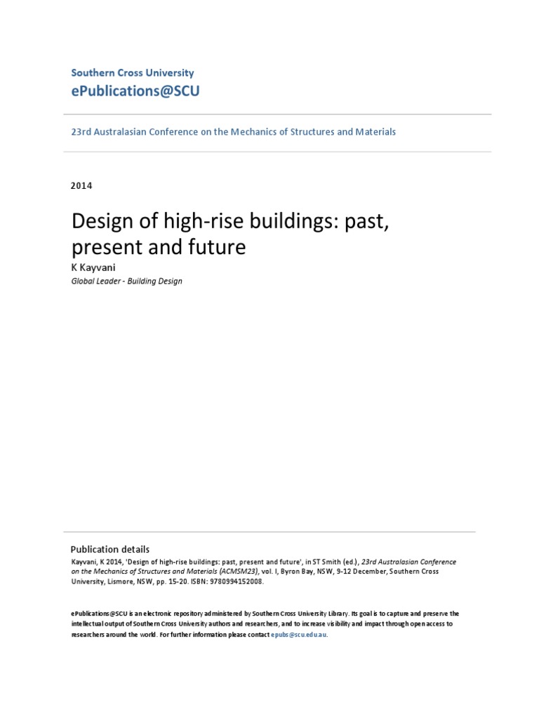 Design of High-Rise Buildings - Past Present and Future | PDF | Reuse ...