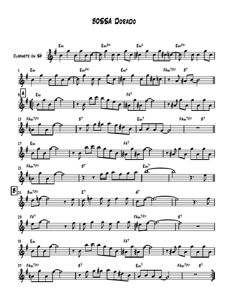 Bossa Dorado Bb- Partitura Completa