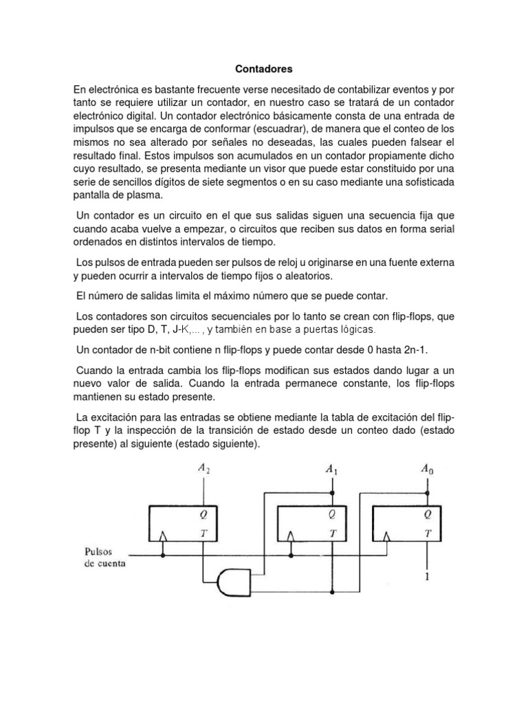 Contadores Digitales | PDF | Electrónica digital | Ingeniería Electrónica