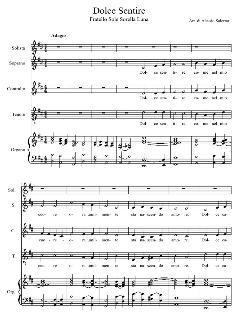 Dolce Sentire Arr. | PDF