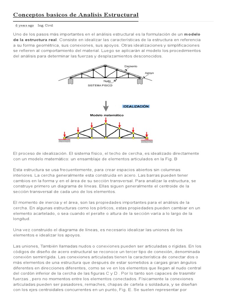 Modelo de Análisis Estructural | PDF | Braguero | Análisis estructural