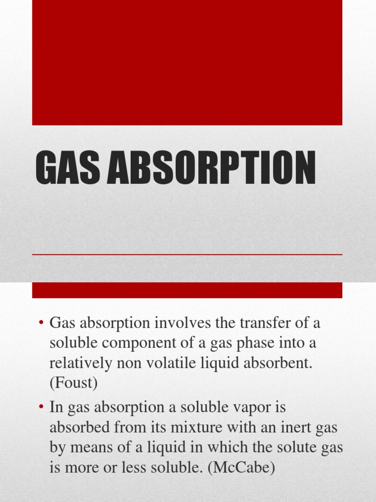 Gas Absorption | PDF | Solubility | Solution