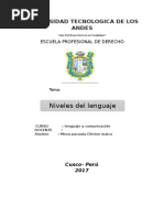 Mapa Conceptual Niveles Del Lenguaje Maria Fuenmayor | PDF | Los ...
