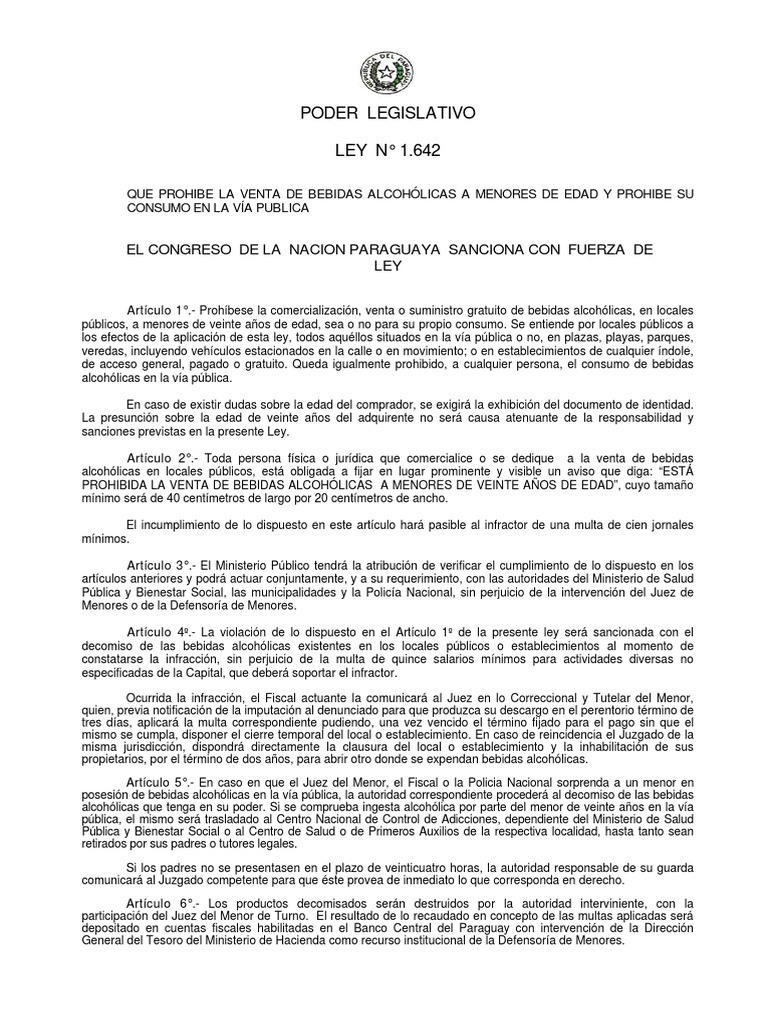 Ley 1642 2000 | PDF | Policía | Virtud