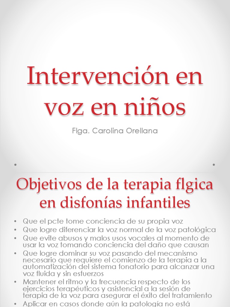 Intervención en Voz en Niños PDF | PDF | Respiración | Science