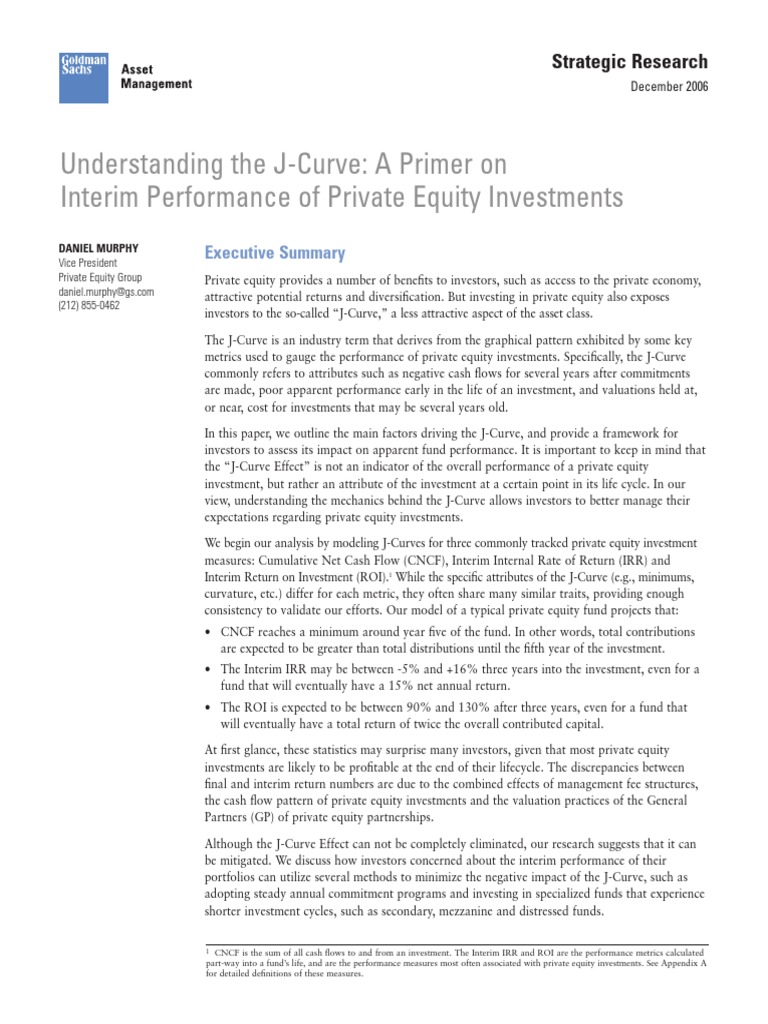 Understanding J Curve | PDF | Internal Rate Of Return | Private Equity