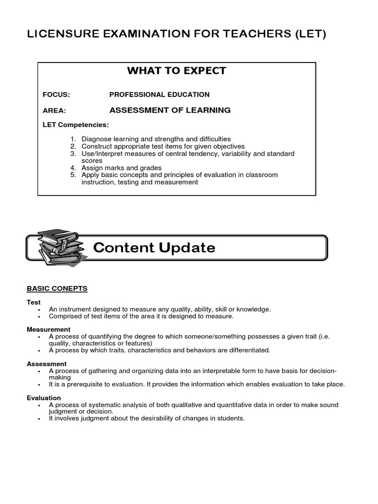 LET - REVIEW - Measurement - Assessment of Learning | PDF | Mode ...