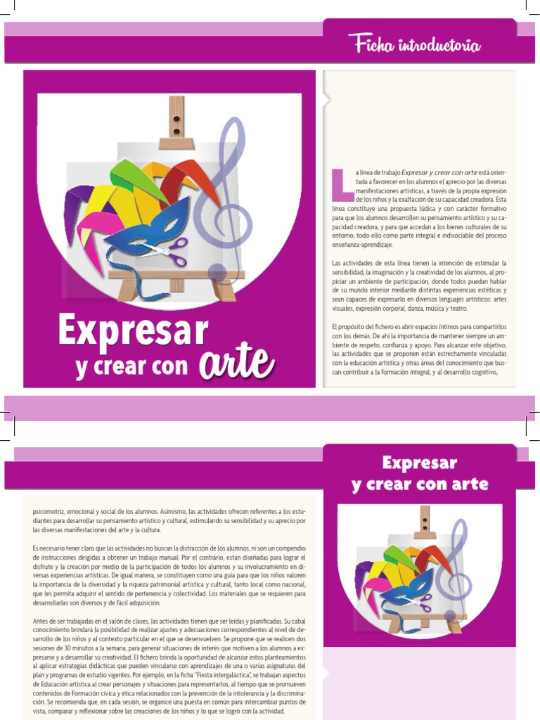 Fichero Didáctico Expresar y Crear Con Arte PDF | PDF | Artes del ...